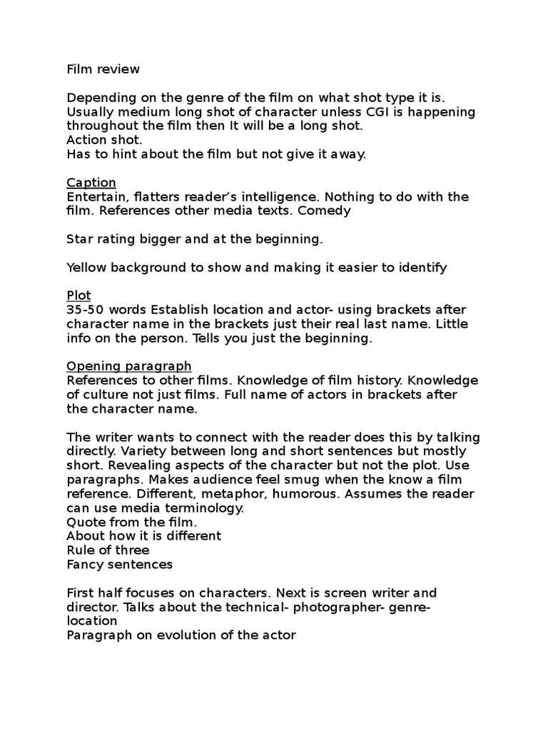 Film Review Layout Total Film Reviews