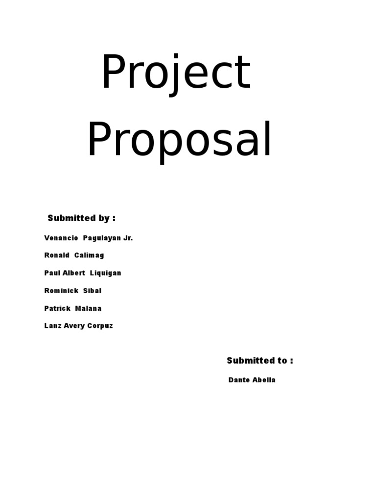 Project Proposal 1 | PDF