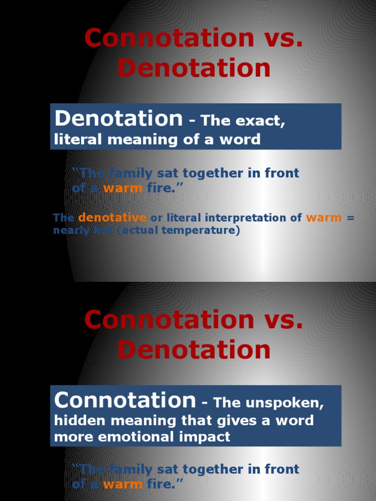 Understanding Connotation and Denotation | PDF | Language Arts ...