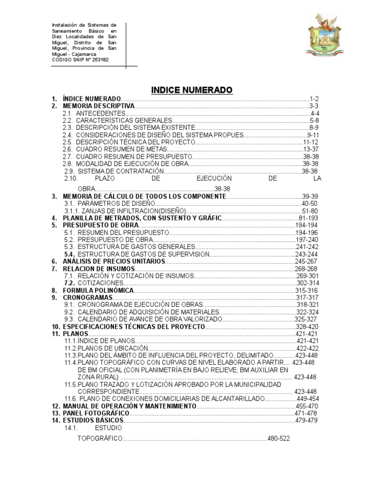 Indice Numerado | PDF