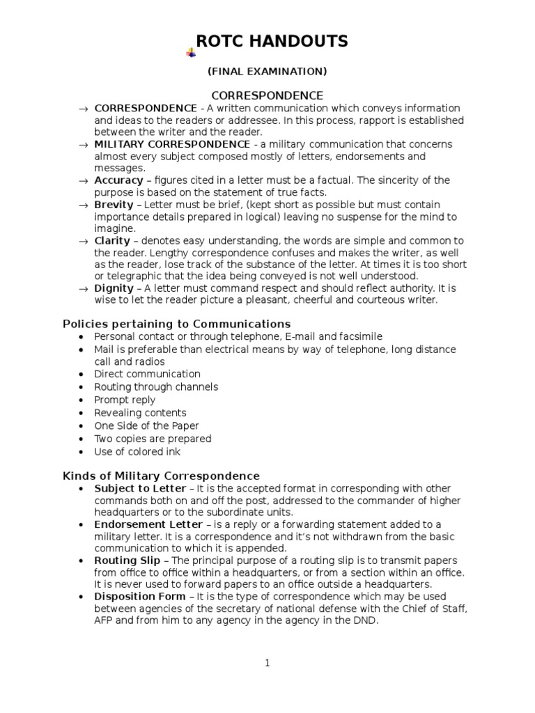 Handouts For ROTC Final Exam | PDF | Oath Of Office | Map
