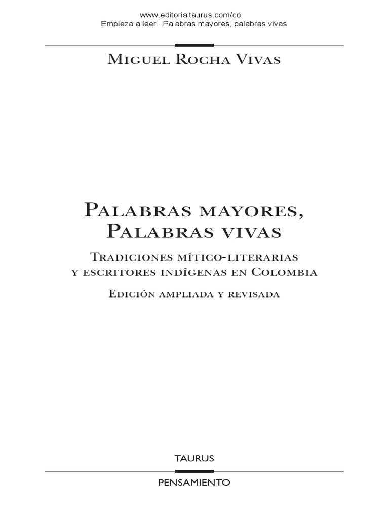 Palabras Mayores Palabras Vivas PDF | PDF | Sueño | Escritura