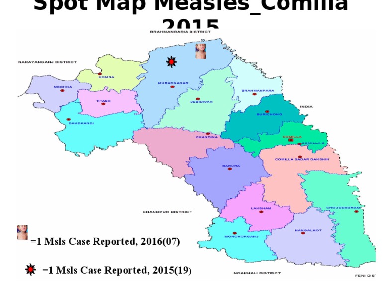 Spot Map Measles - Comilla 2015 | PDF