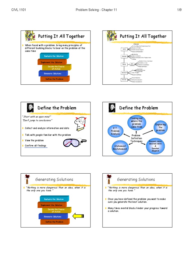 Putting It All Together Putting It All Together: CIVL 1101 Problem ...