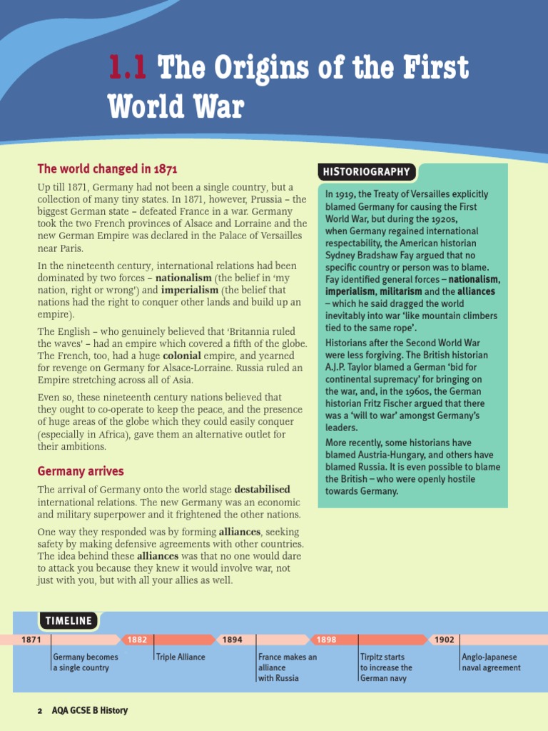 The Origins of The First World War | PDF | Austria Hungary | Battleship