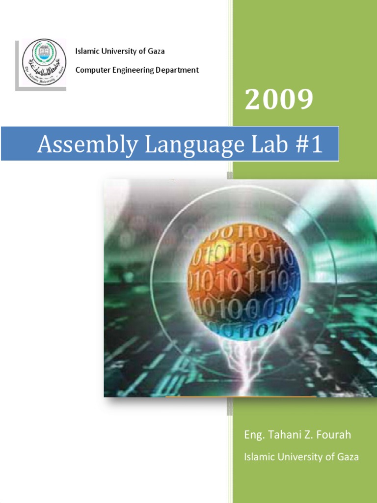 Assembly Language Lab #1: Islamic University of Gaza Computer ...