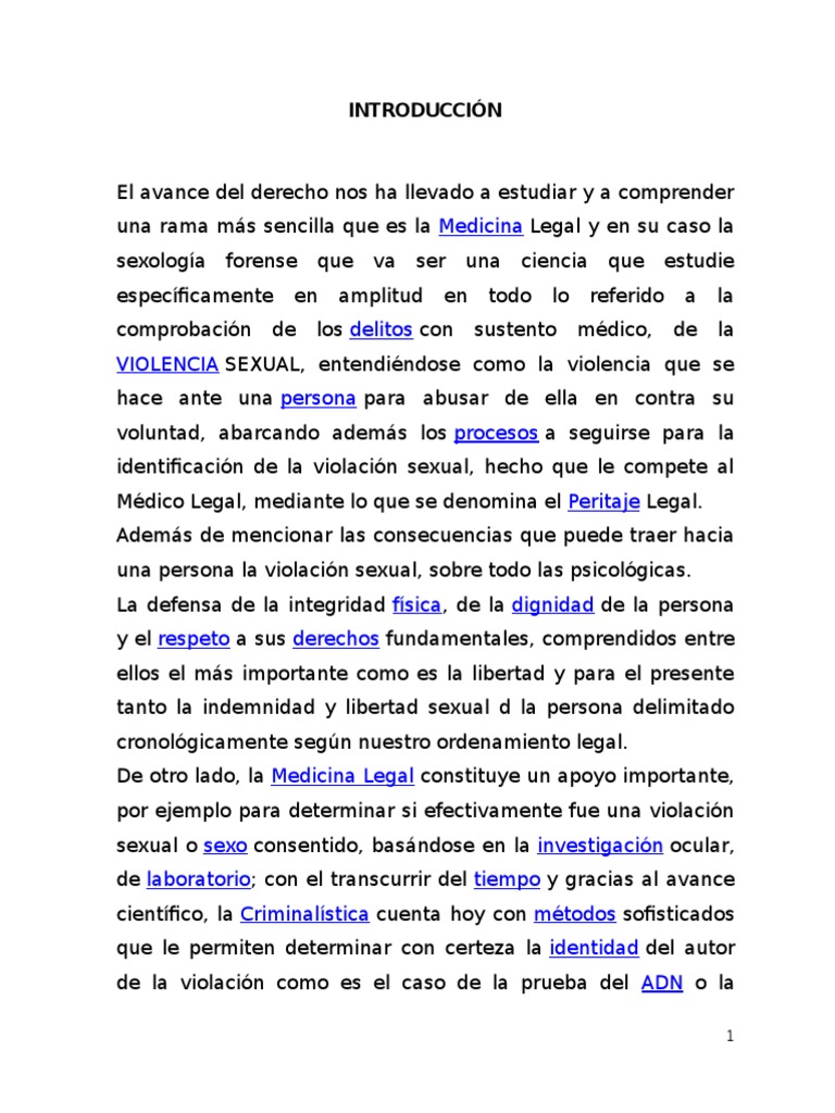 MEDICINA Violacion Sexaul | PDF | Violación | Derecho penal