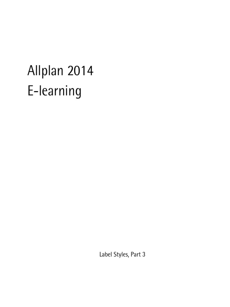 Allplan 2014 EL LabelStyles 3 | PDF | Page Layout | Architect