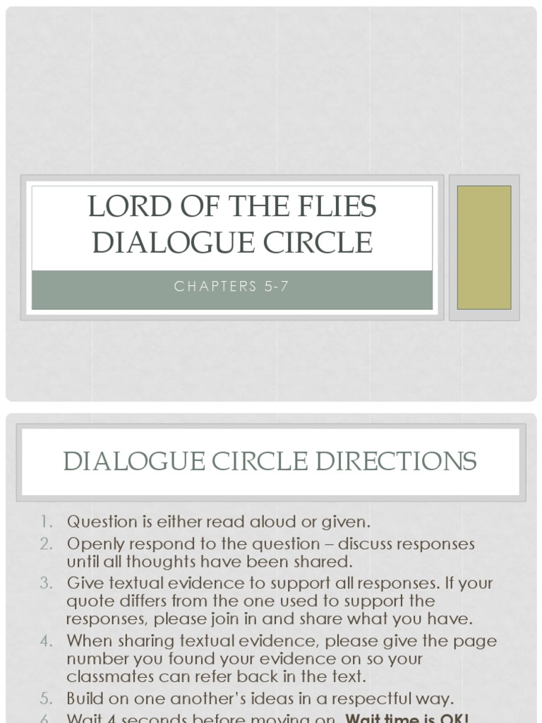Lord of The Flies Dialogue Circle 5-7 | PDF | History | Young Adult