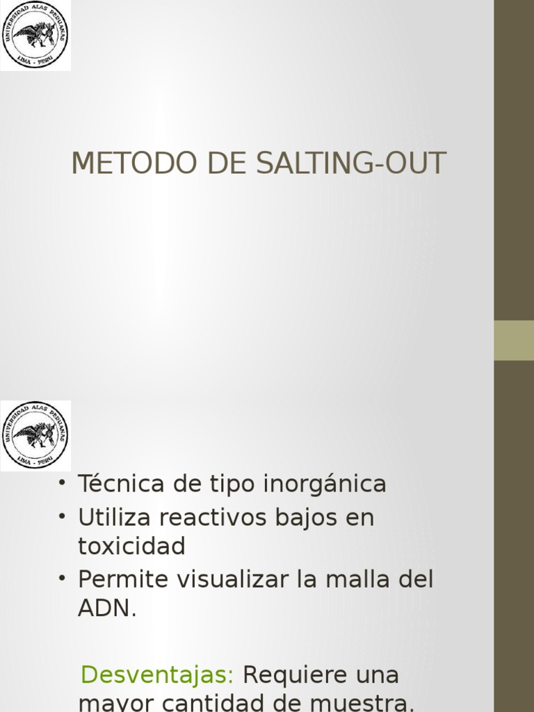 Extracción de ADN por Salting-Out | PDF
