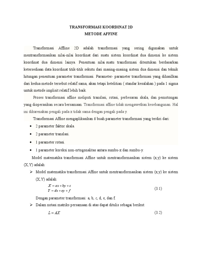 Materi Affine | PDF