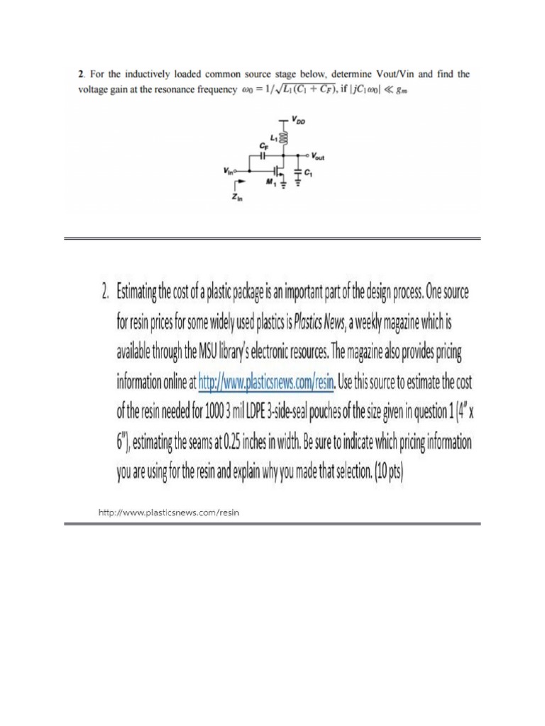 Homework | PDF | Electronic Circuits | Signal (Electrical Engineering)