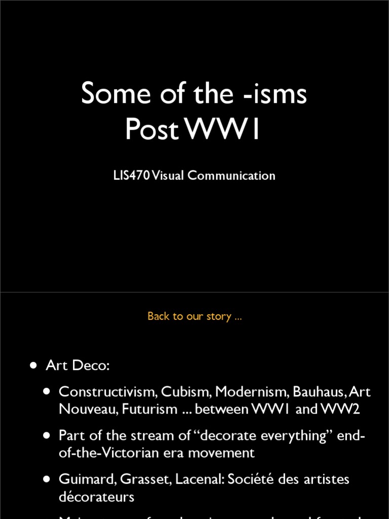 Exploring Art Movements Between World War I and World War II | PDF ...