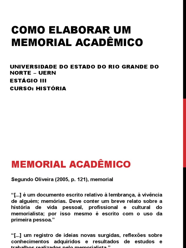 Como Elaborar Um Memorial Acadêmico | PDF | Informação | Dados
