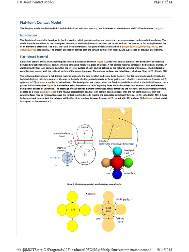 Flat Joint Contact Model | PDF | Stress (Mechanics) | Bending