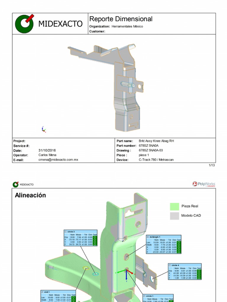 Reporte Dimencional | PDF