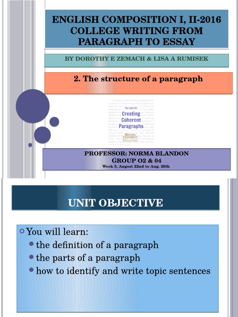 The Structure of A Paragraph | PDF