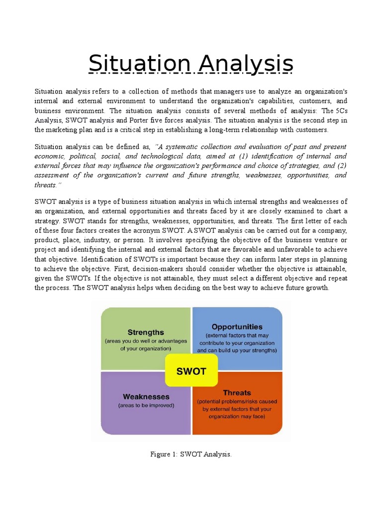Situation Analysis SWOT | Download Free PDF | Swot Analysis | Economies
