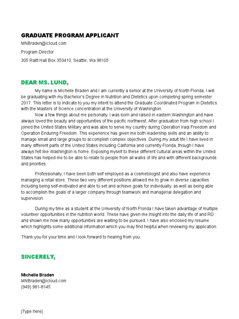 Coverletter Capstone | PDF | Career & Growth | Wellness