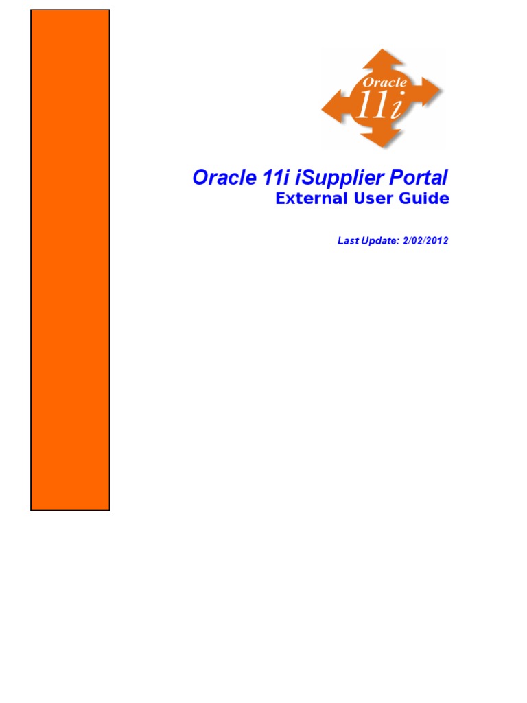 Oracle Isupplier External User Guide v1 | PDF | Email | Login