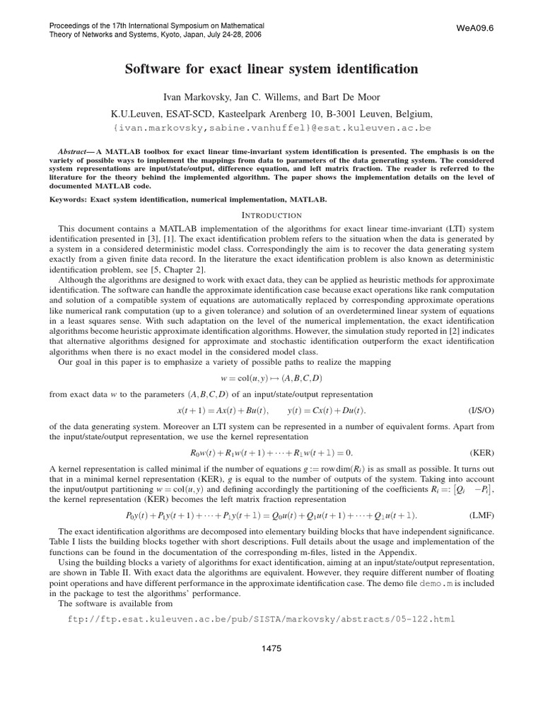 Identificacion Exacta | PDF | Support Vector Machine | Algorithms