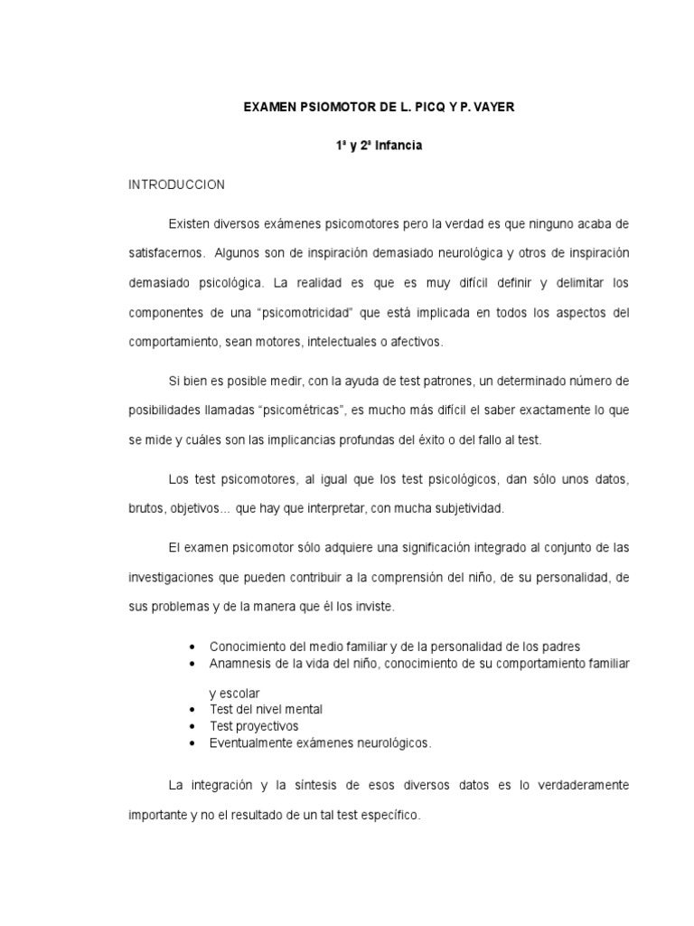 Test de Picq y Vayer | PDF | Rodilla | Pie