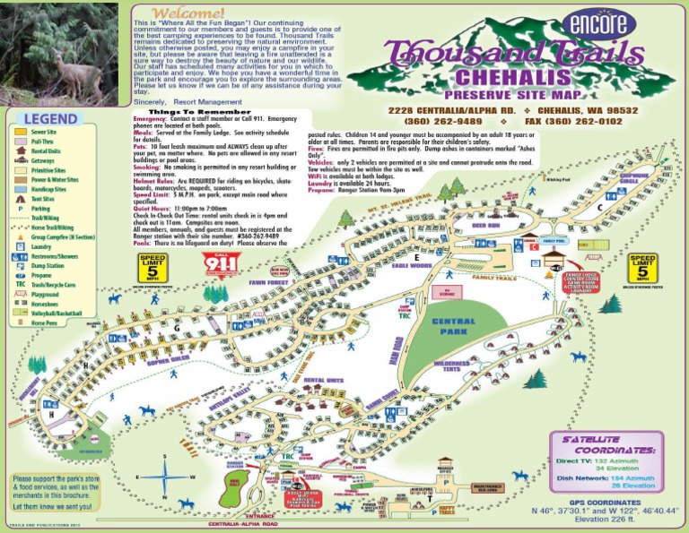 Chehalis RV Park Map PDF | PDF