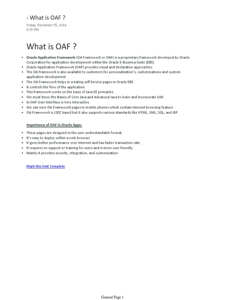Oaf Tutorials | PDF | Information Technology Management | Computing