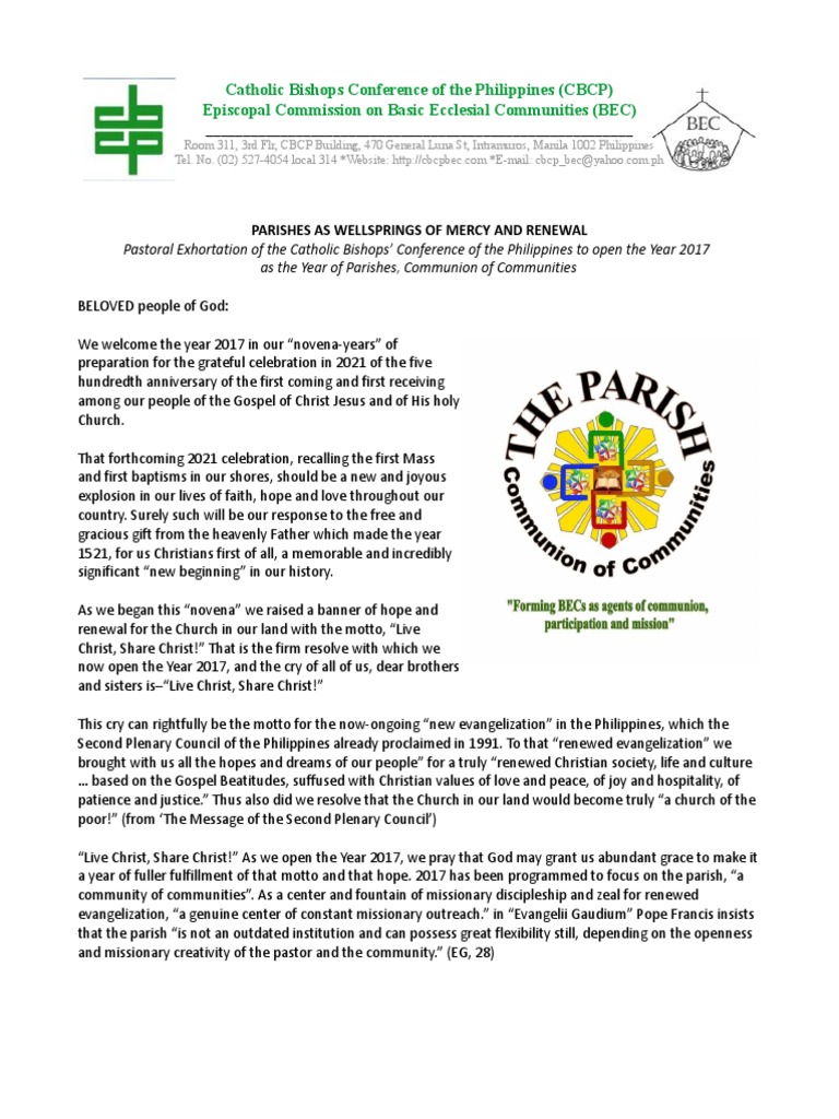 Catholic Bishops Conference of The Philippines (CBCP) Episcopal ...