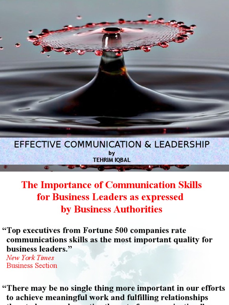 Effective Communication & Leadership | PDF | Communication | Information