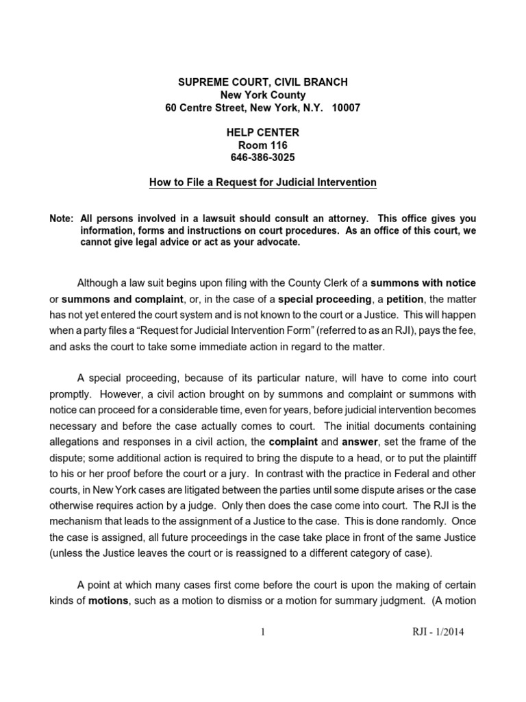 How To RJI | PDF | Lawsuit | Complaint