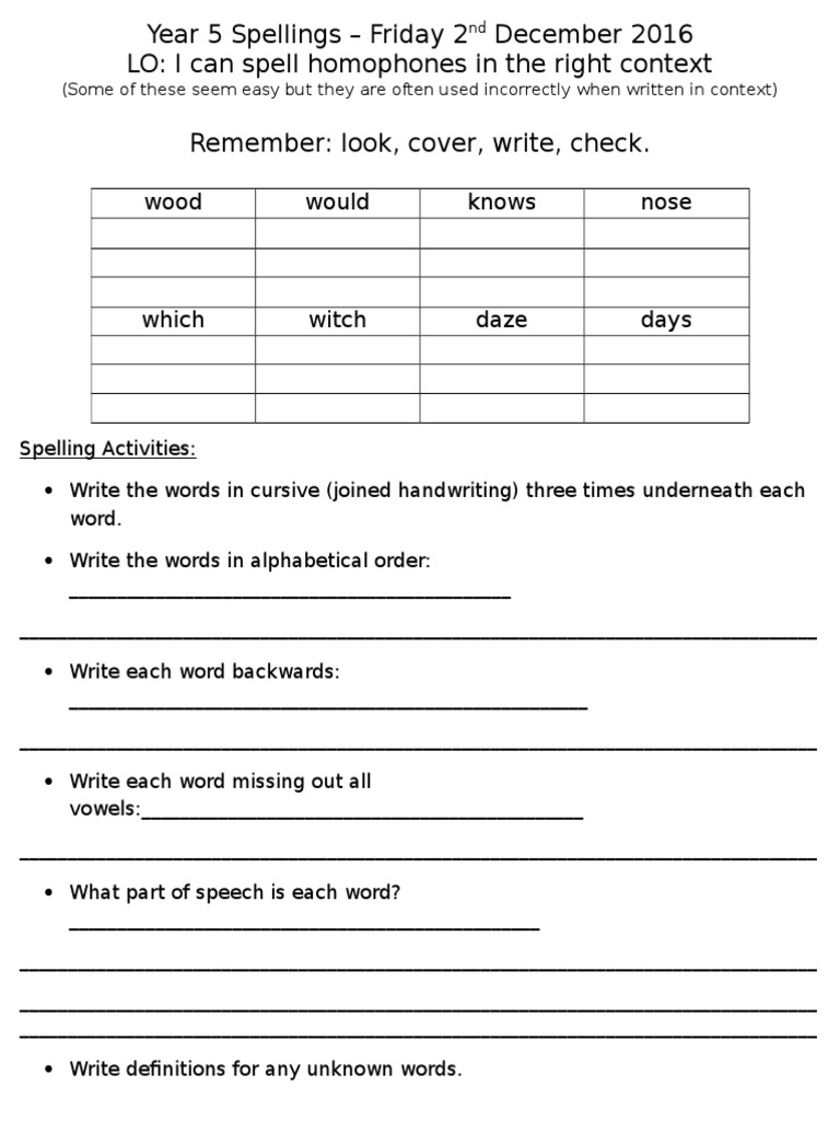 Week 15 Homophones Block 3 Lesson 12 2-12-16 | PDF