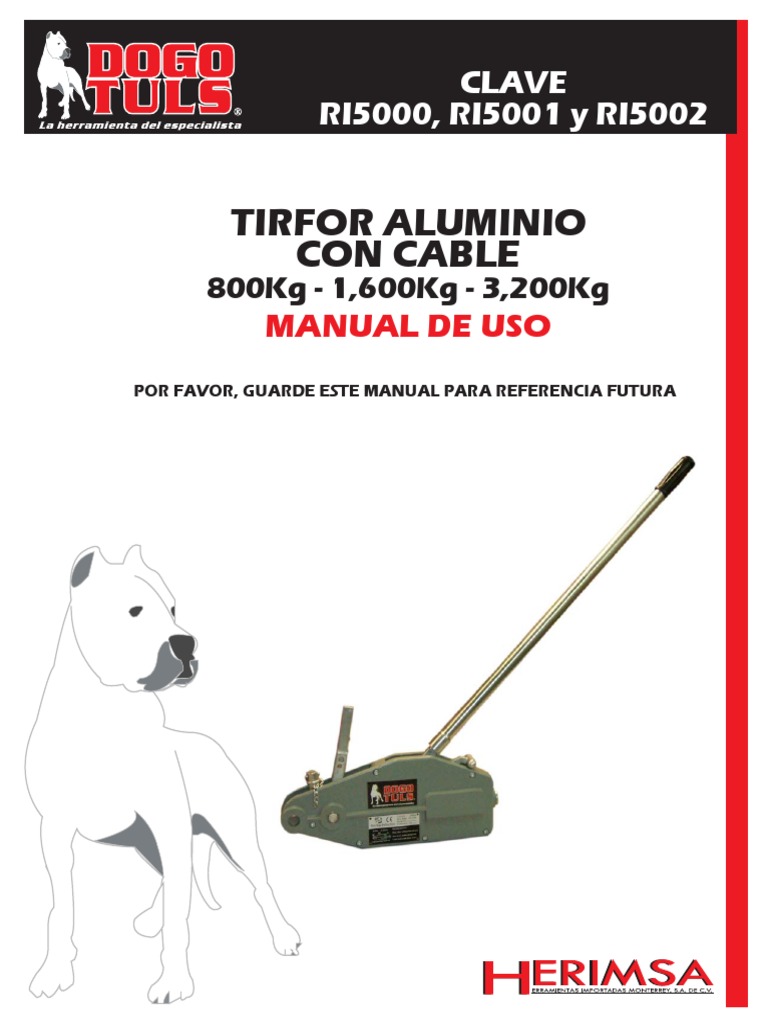 Especificaciones Tirfor | PDF | Soldadura | Construcción