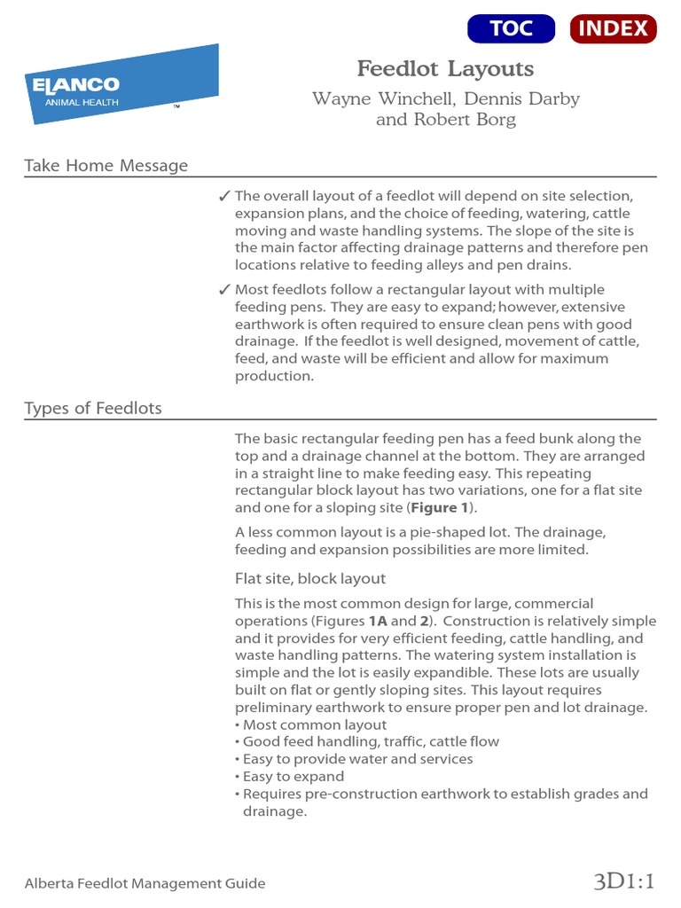 3D1 Feedlot Layouts | PDF | Drainage | Cattle