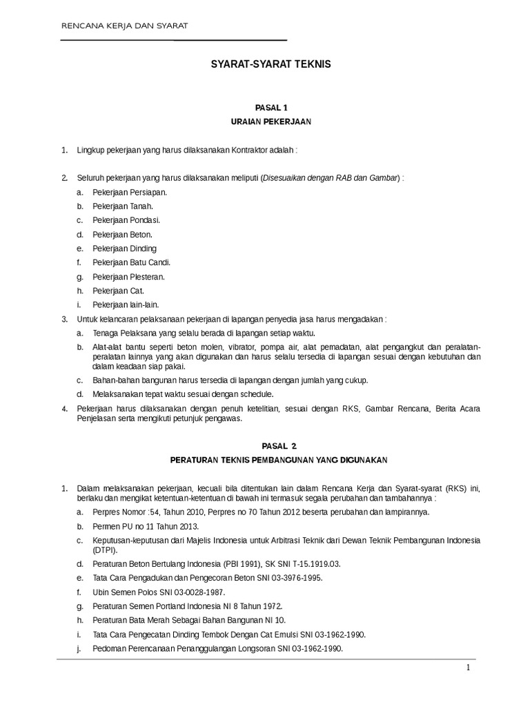 Rks Pagar Keliling | PDF