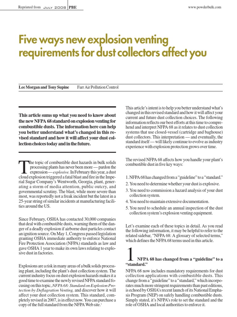 explosion-venting-requirements.pdf | Occupational Safety And Health ...