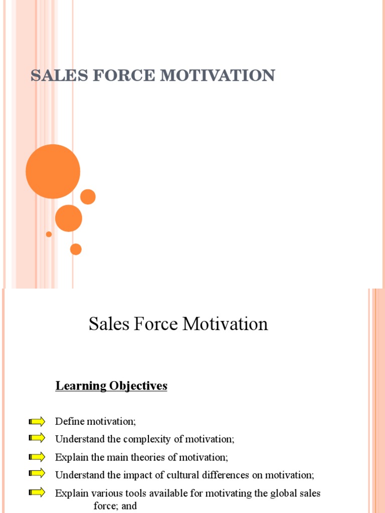 Sales Force Motivation | Download Free PDF | Motivation | Motivational