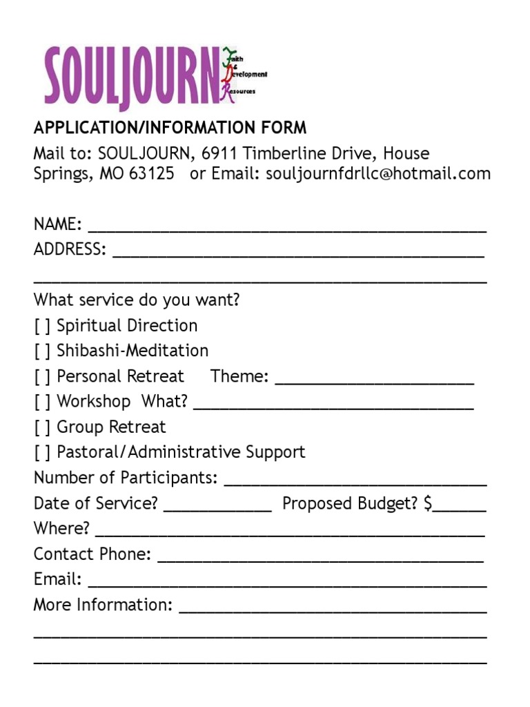 Application/Information Form | PDF