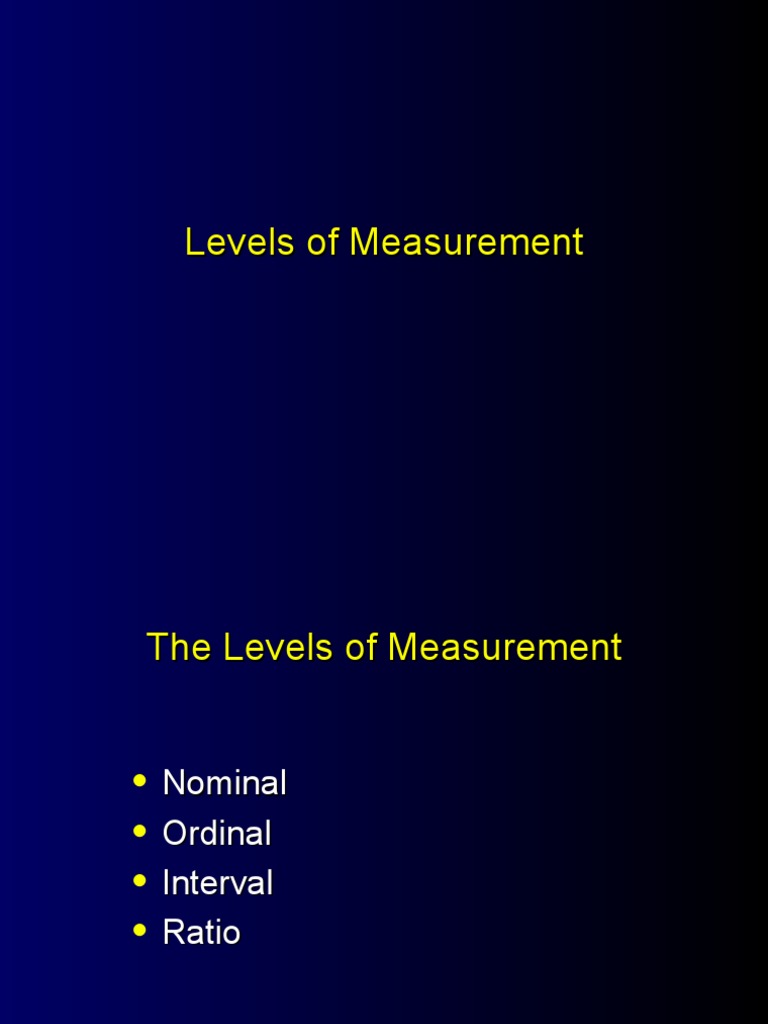 Understanding Levels of Measurement | PDF | Level Of Measurement ...
