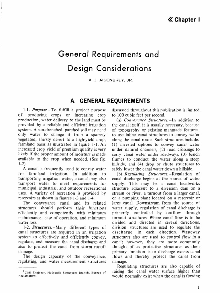 General Requirements Design Considerations: Chapter I | PDF | Spillway ...