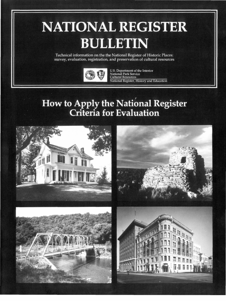 National Register Bulletin 15:Criteria for Evaluation | National Park ...