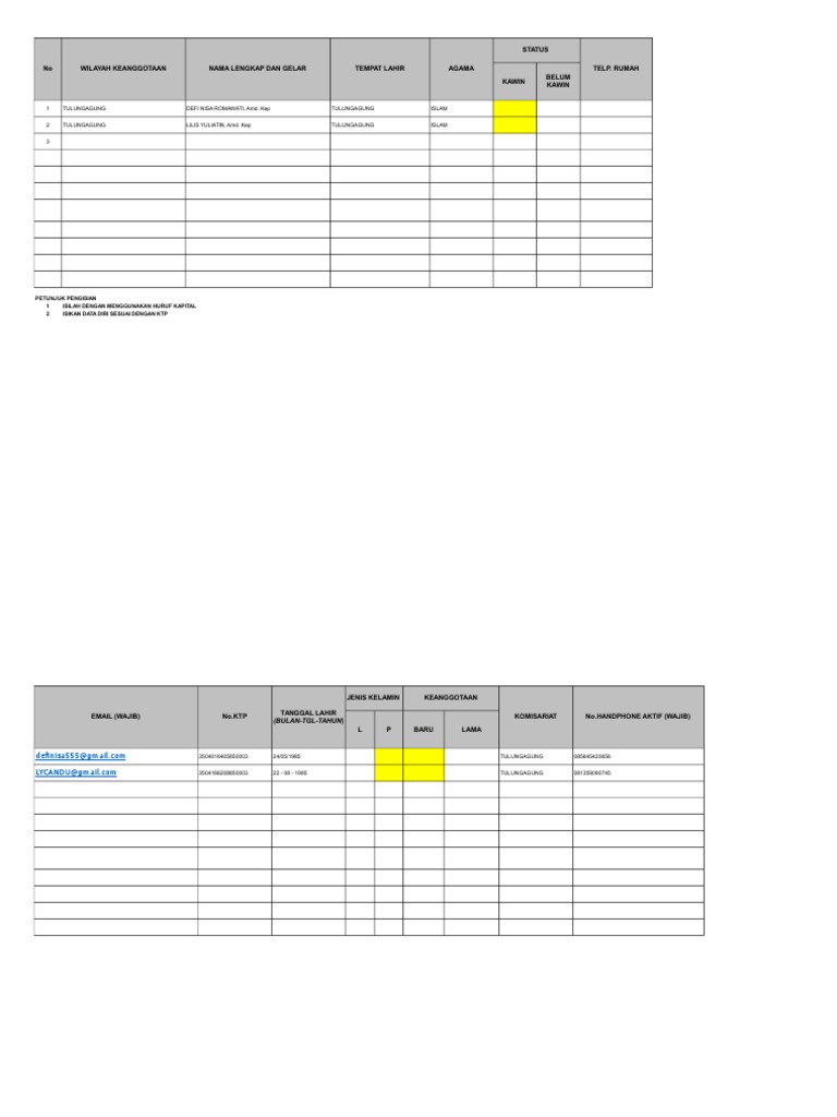 Format Permohonan Nira | PDF