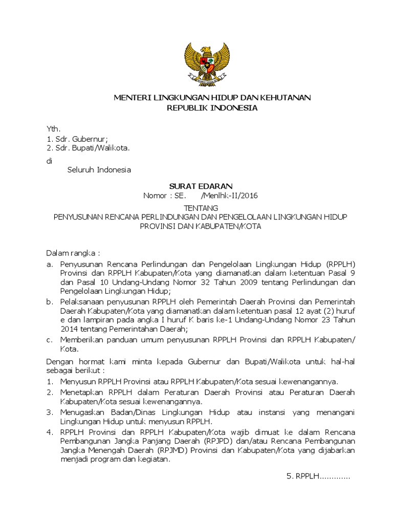 Panduan Penyusunan RPPLH Daerah | PDF | Ilmu Sosial | Sains & Matematika