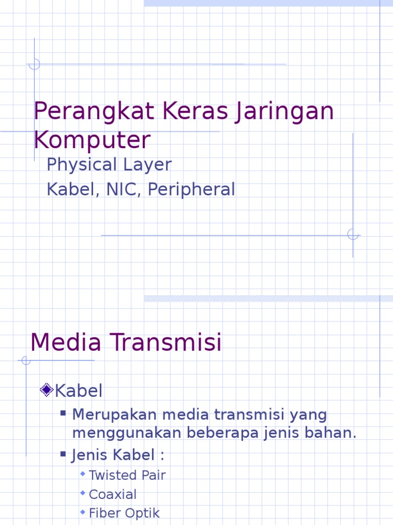 Materi 2 Perangkat Keras Jaringan Komputer | PDF