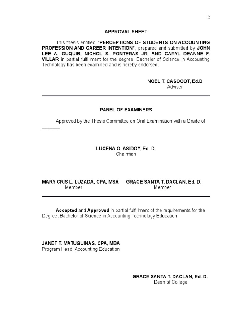APPROVAL-sheet, Thesis Abstract | PDF | P Value | Cognitive Science