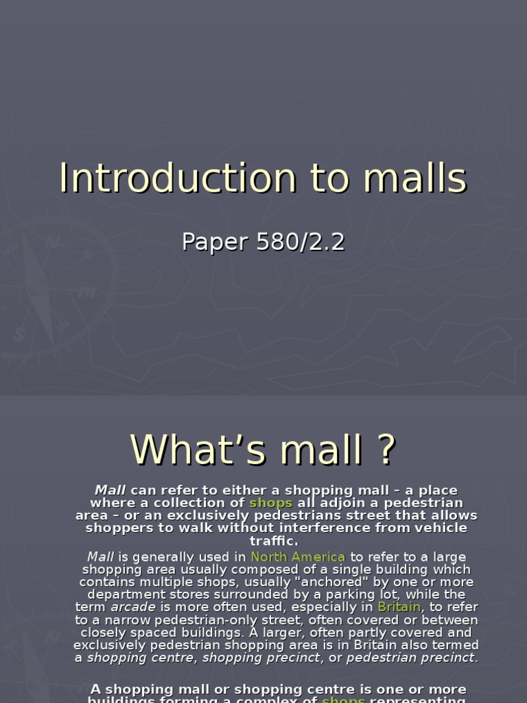 Introduction To Malls | PDF | Shopping Mall | Disneyland