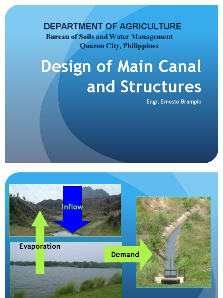 Main Canal Design and Structures Guide | PDF | Civil Engineering ...