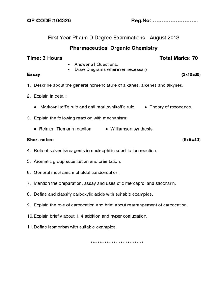 Pharmaceutical Organic Chemistry PDF | PDF | Chemical Reactions ...