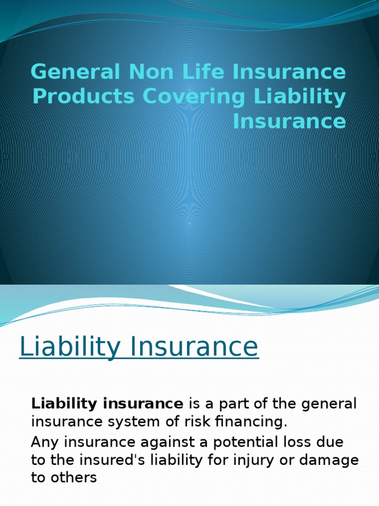 General Non Life Insurance Products - 123459918 | PDF | Liability ...