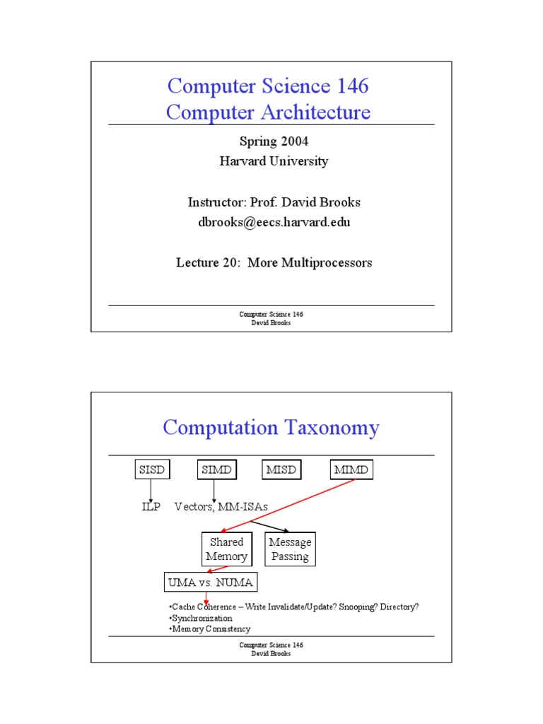 Computer Science 146 Computer Architecture | PDF | Cpu Cache | Central ...